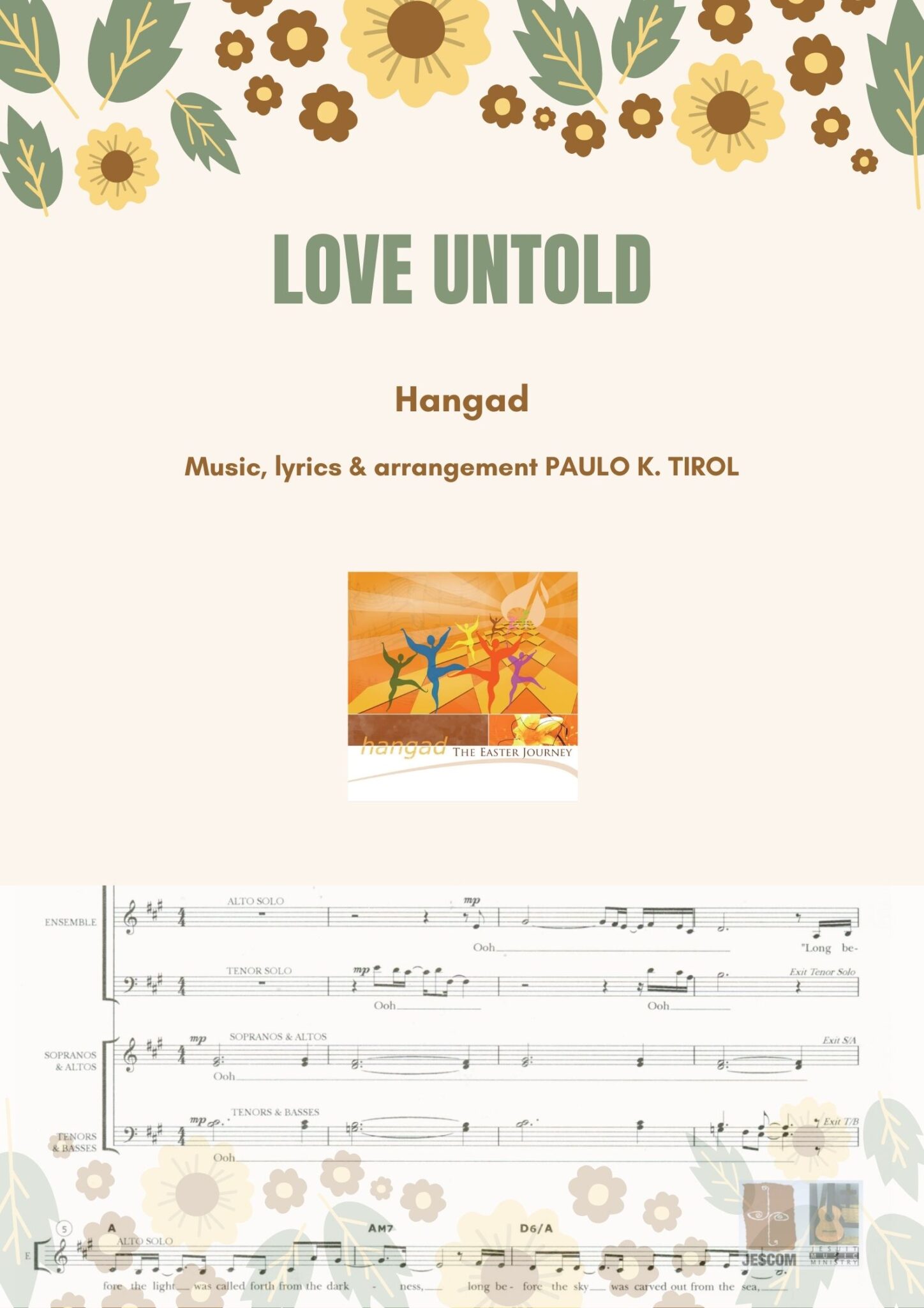 JesCom Philippines | Love Untold – Music Sheet