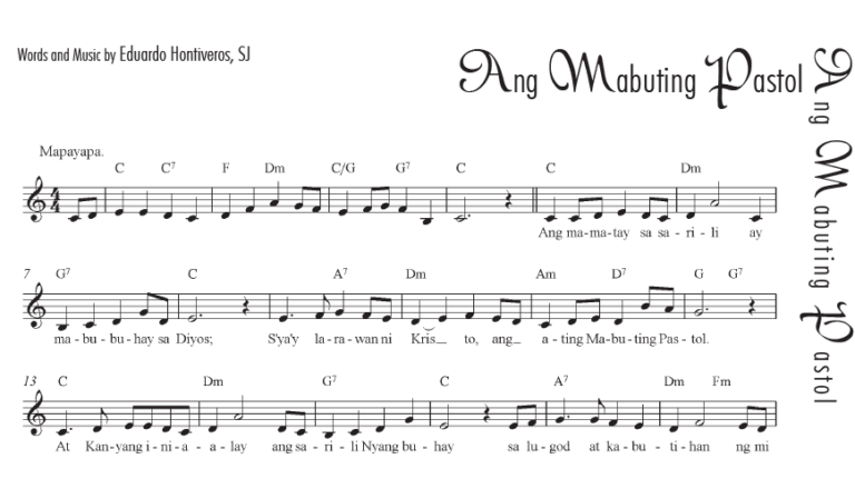 JesCom Philippines | ANG MABUTING PASTOL – Music Sheet