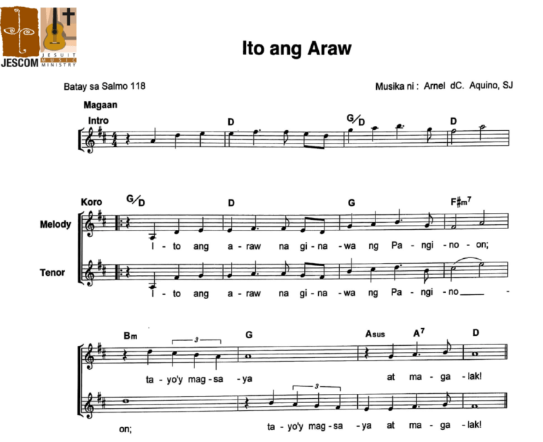 JesCom Philippines | ITO ANG ARAW – Music Sheet