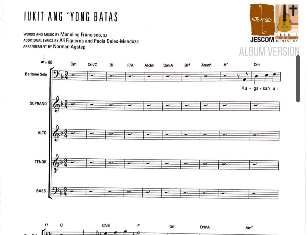 JesCom Philippines | IUKIT ANG IYONG BATAS – Music Sheet